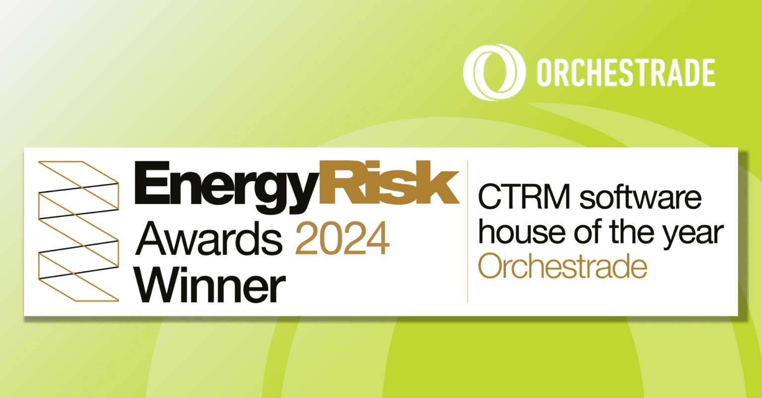 Winner - CTRM Software House of the Year - EnergyRisk Awards 2024 - Orchestrade